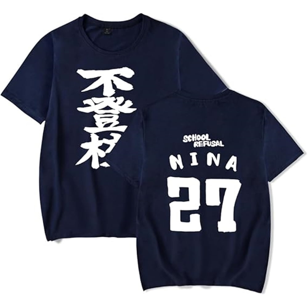 Anime Girls Band Cry Merch Nina Iseri T-shirt Women's men's retro ...