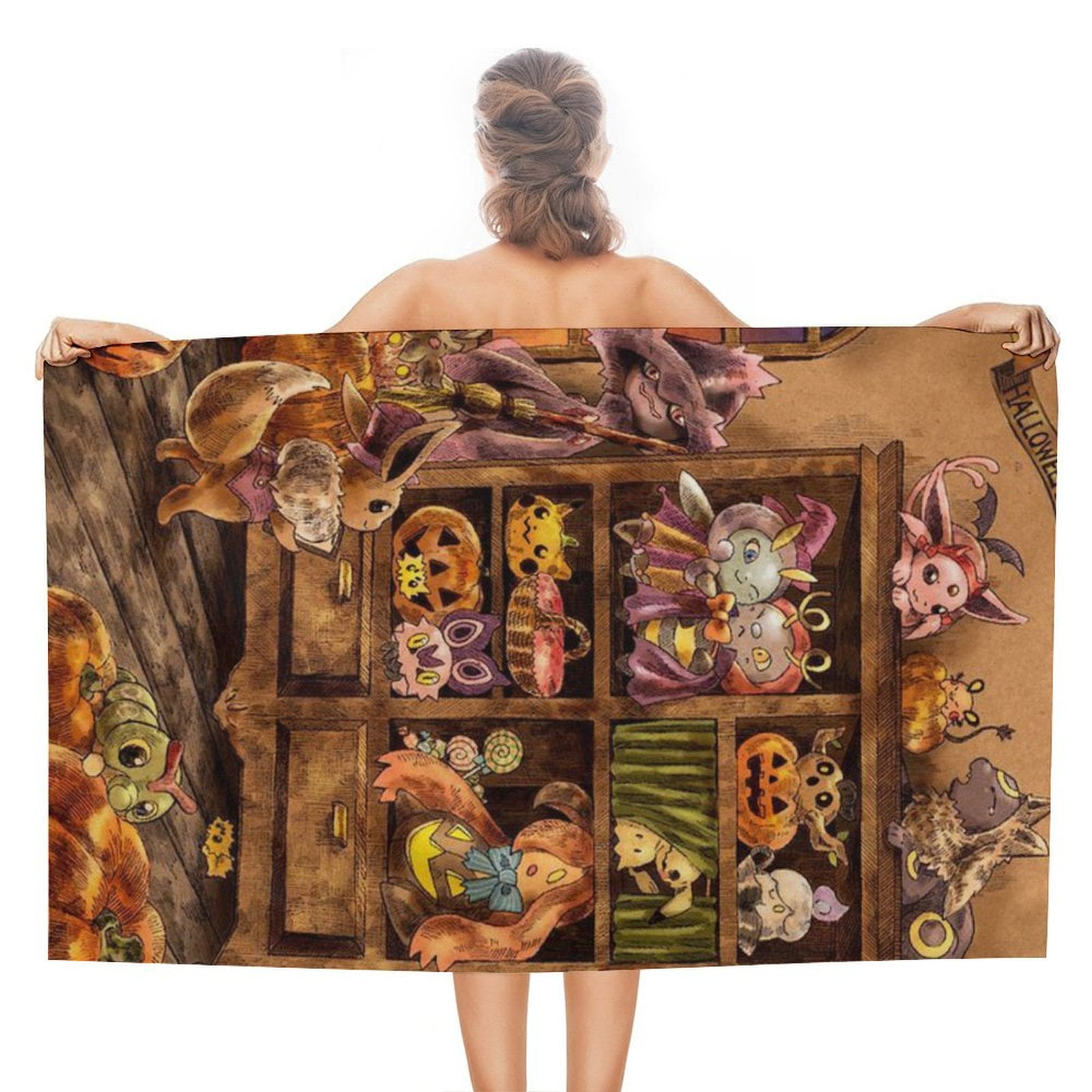 Anime Go Eevee Evolutions Beach Towel Blanket Oversized Pool Towel Sand ...