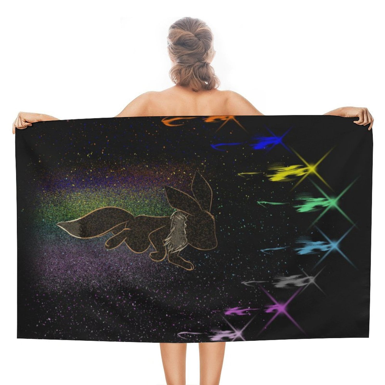 Anime Go Eevee Evolutions Beach Towel Blanket Oversized Pool Towel Sand ...