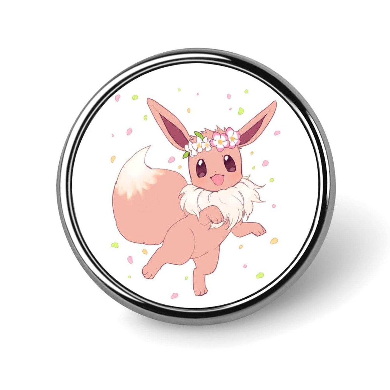 Anime Go Eevee Evolutions Circle Badges Round Chest Pins Brooch Decor ...