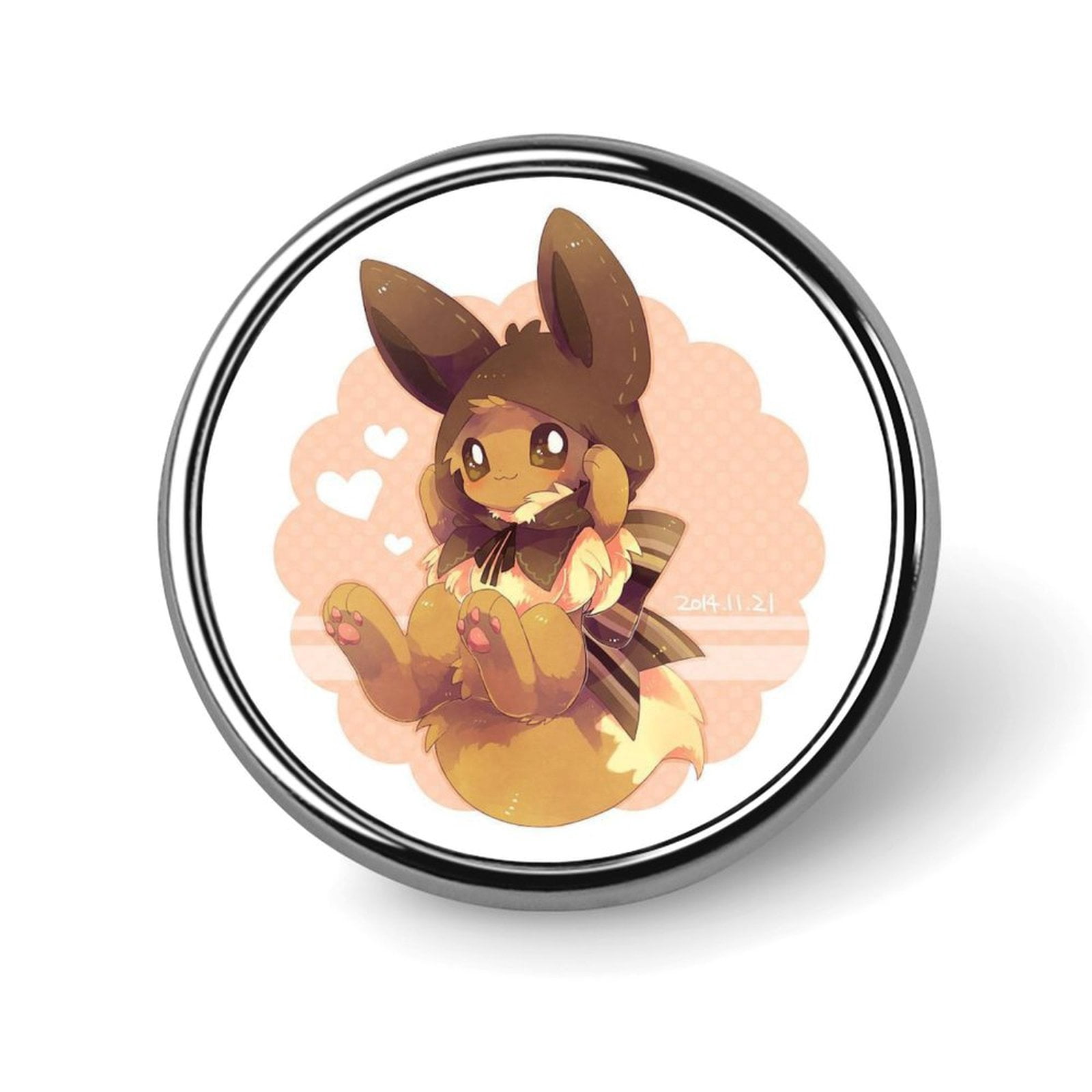 Anime Go Eevee Evolutions Circle Badges Round Chest Pins Brooch Decor ...