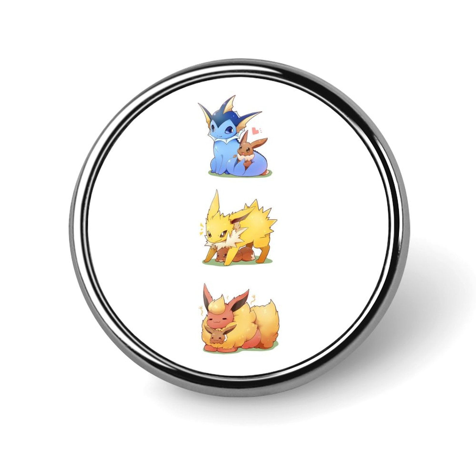 Anime Go Eevee Evolutions Circle Badges Round Chest Pins Brooch Decor ...