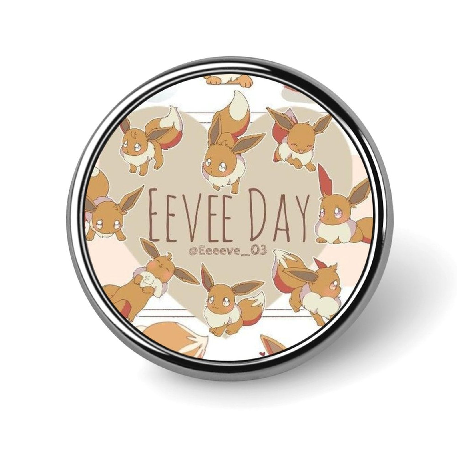 Anime Go Eevee Evolutions Circle Badges Round Chest Pins Brooch Decor ...