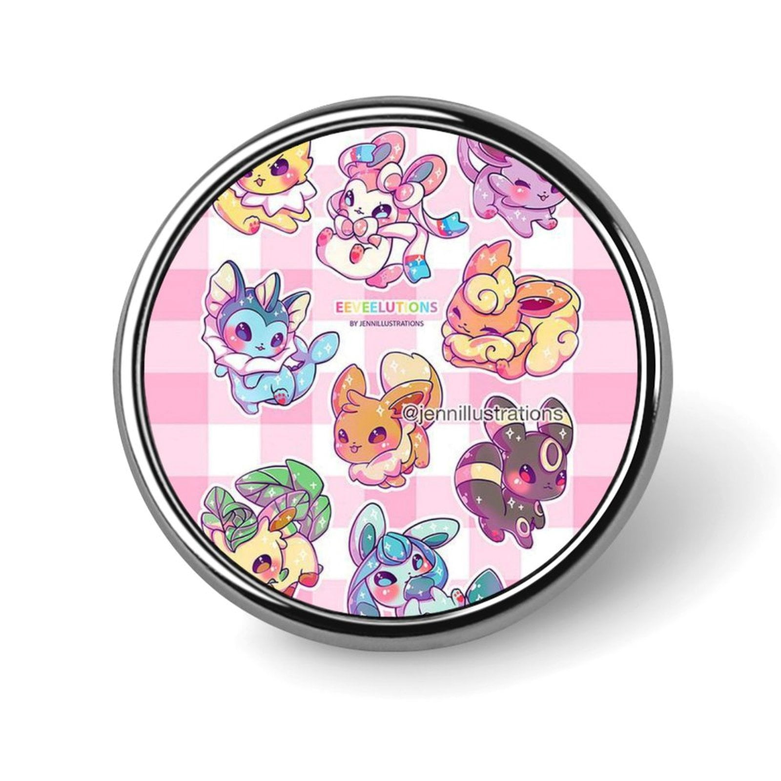 Anime Go Eevee Evolutions Circle Badges Round Chest Pins Brooch Decor ...