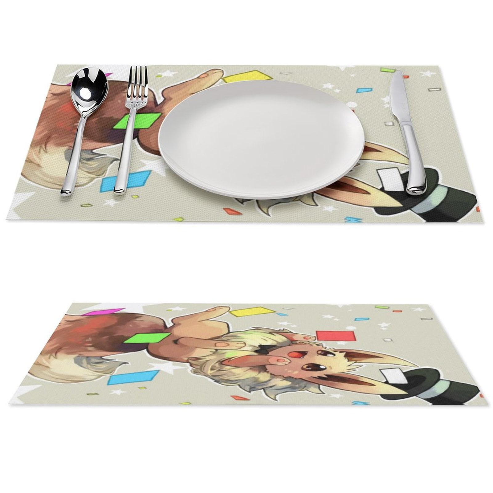 Anime Go Eevee Evolutions Placemat Non-Slip Insulation Place mats ...