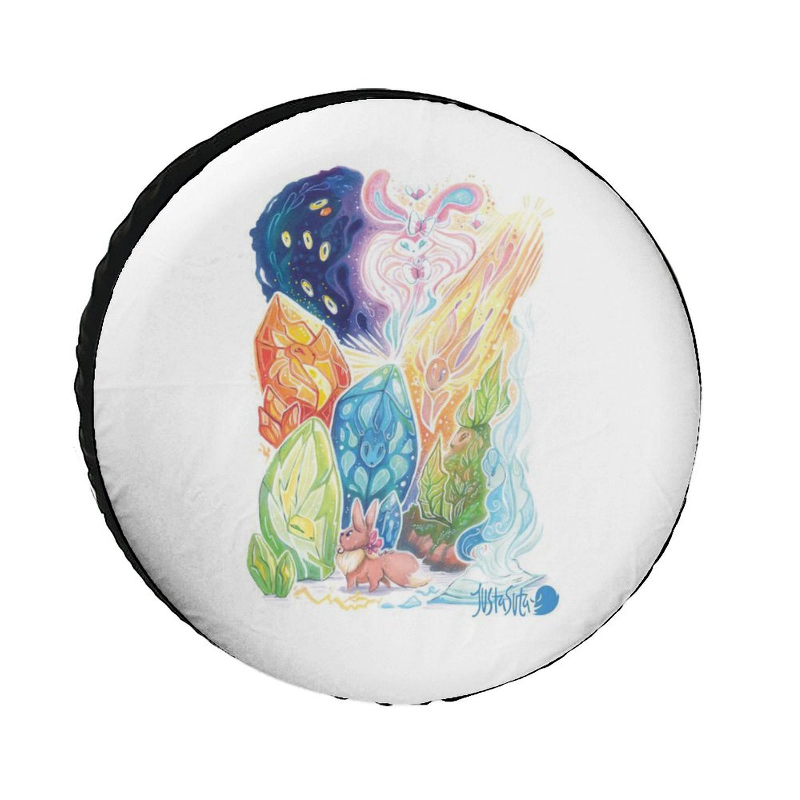 Anime Go Eevee Evolutions Tire Cover Spare Tire Bag Spare tire Cover ...