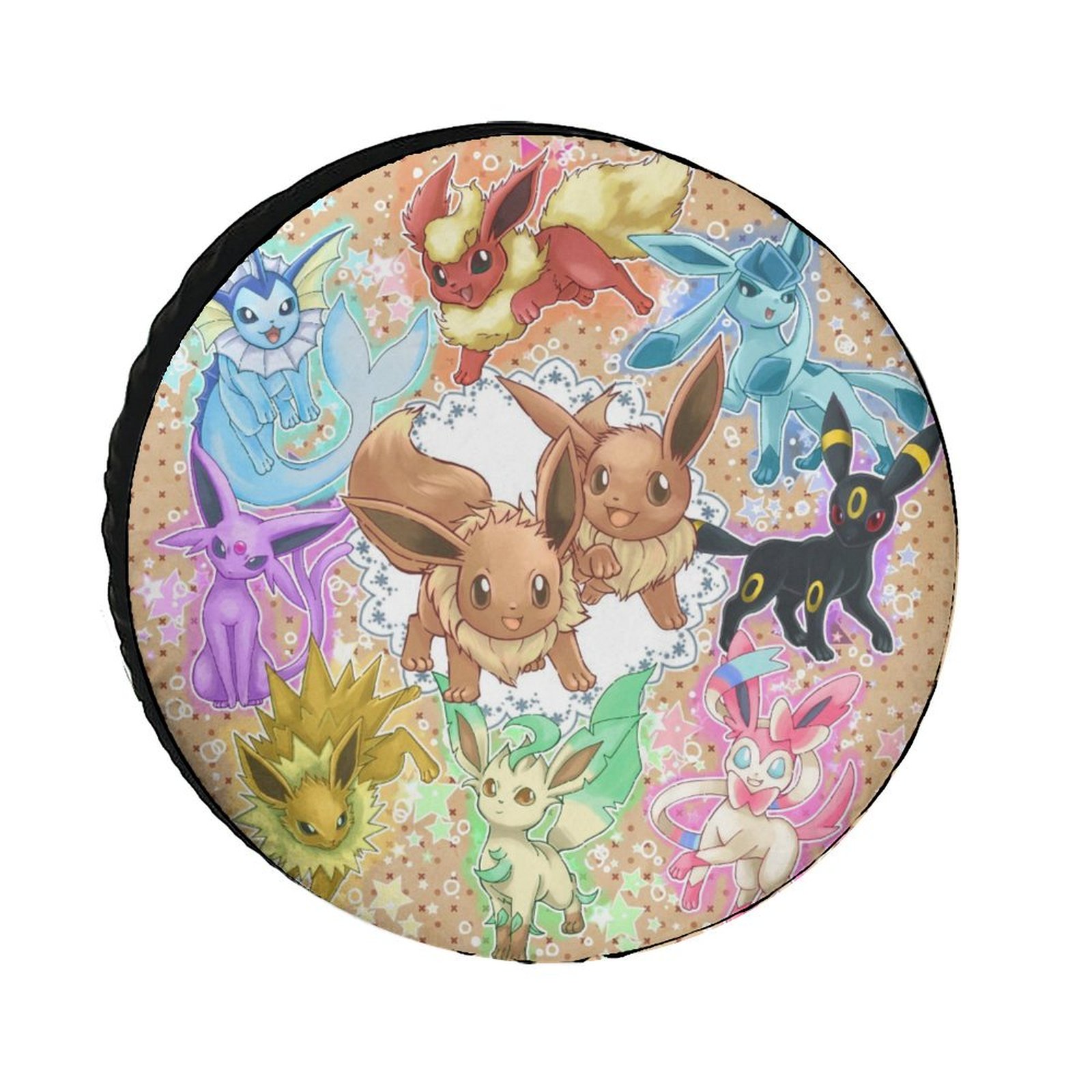 Anime Go Eevee Evolutions Tire Cover Spare Tire Bag Spare tire Cover ...