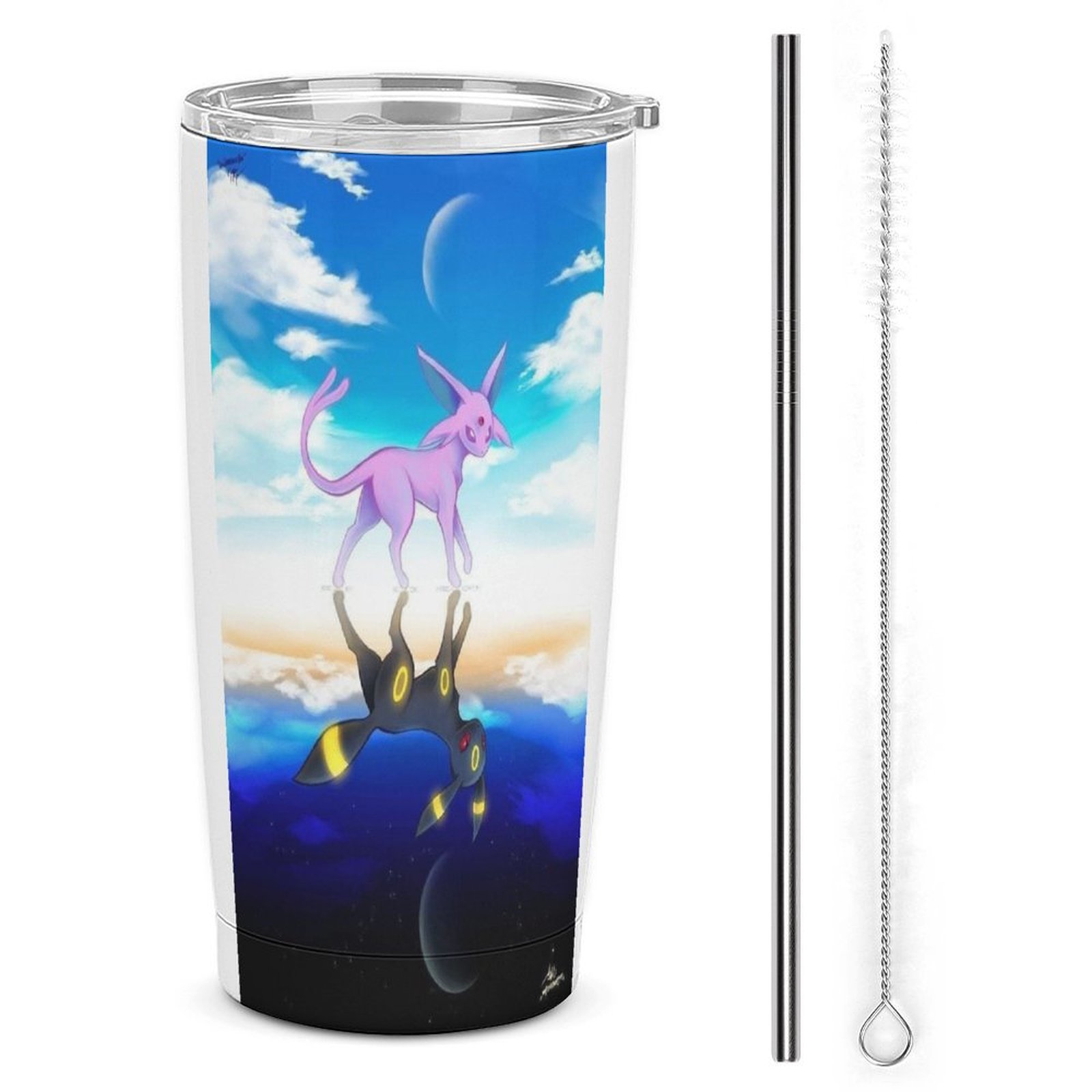 Anime Go Eevee Evolutions Travel Coffee Mug Travel Tumbler Cup 20 OZ ...