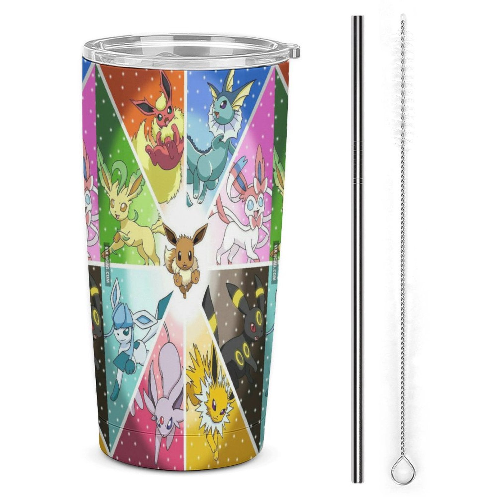 Anime Go Eevee Evolutions Travel Coffee Mug Travel Tumbler Cup 20 OZ ...