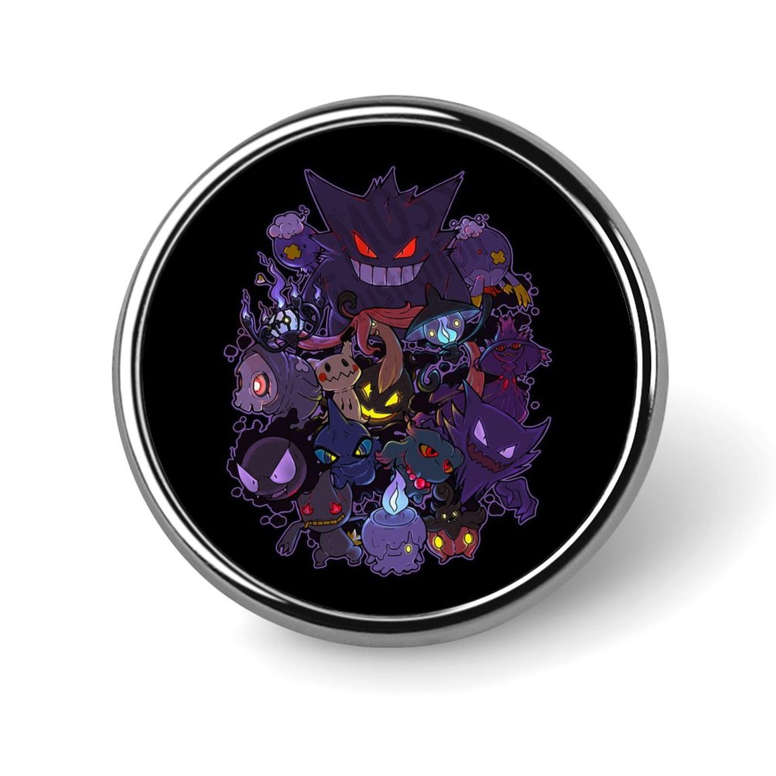 Anime Go Gengar Evolutions Circle Badges Round Chest Pins Brooch Decor ...
