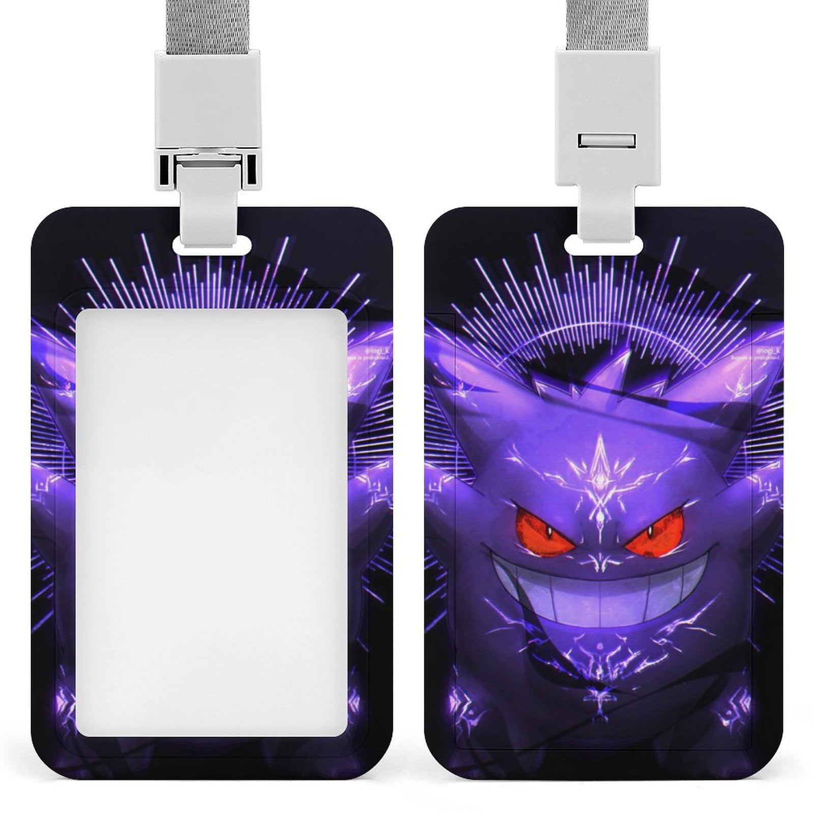 Anime Go Gengar Evolutions ID Card Name Holder Sets ID Card Name Badge ...