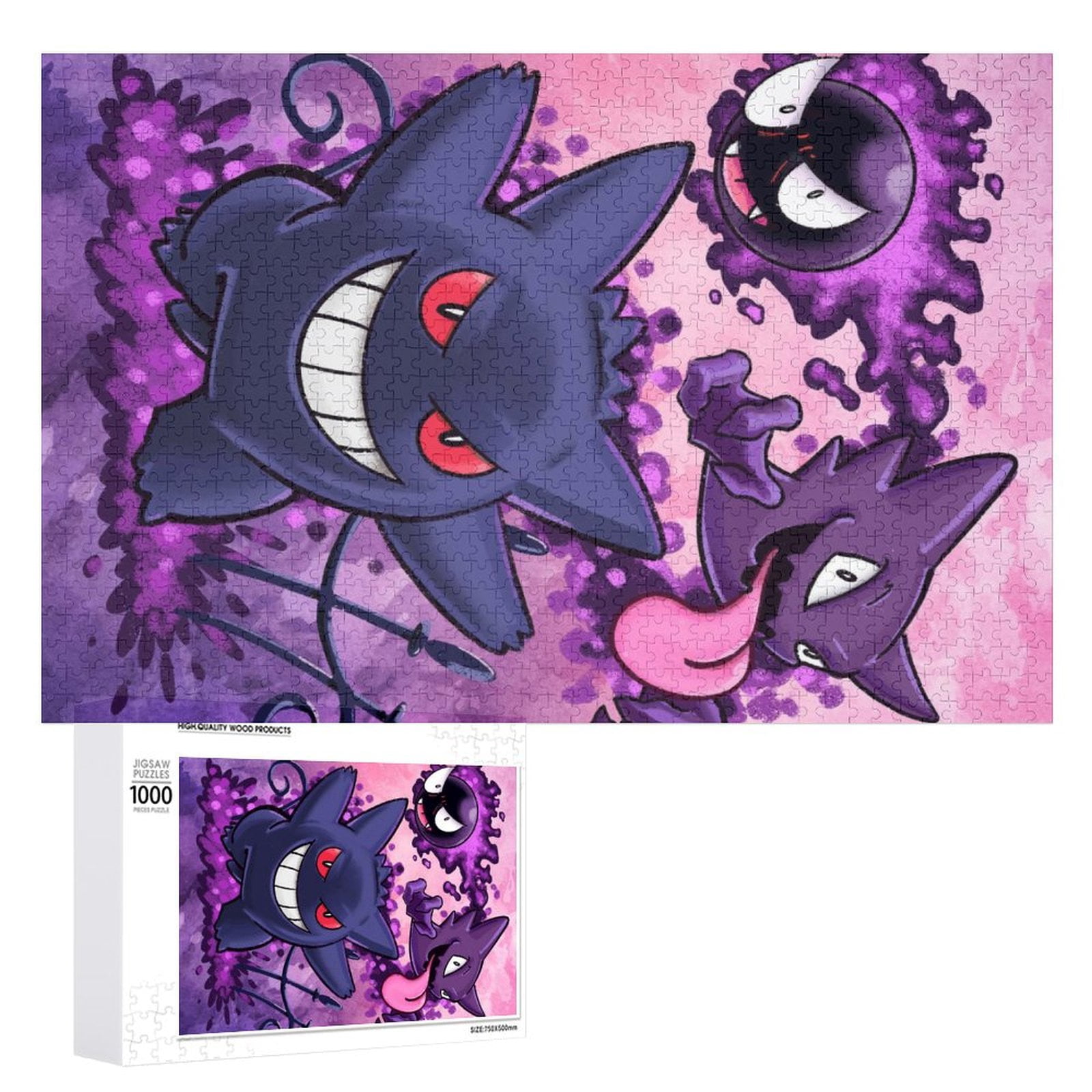 Anime Go Gengar Evolutions Jigsaw Puzzles 1000 Pieces Cartoons Puzzle ...