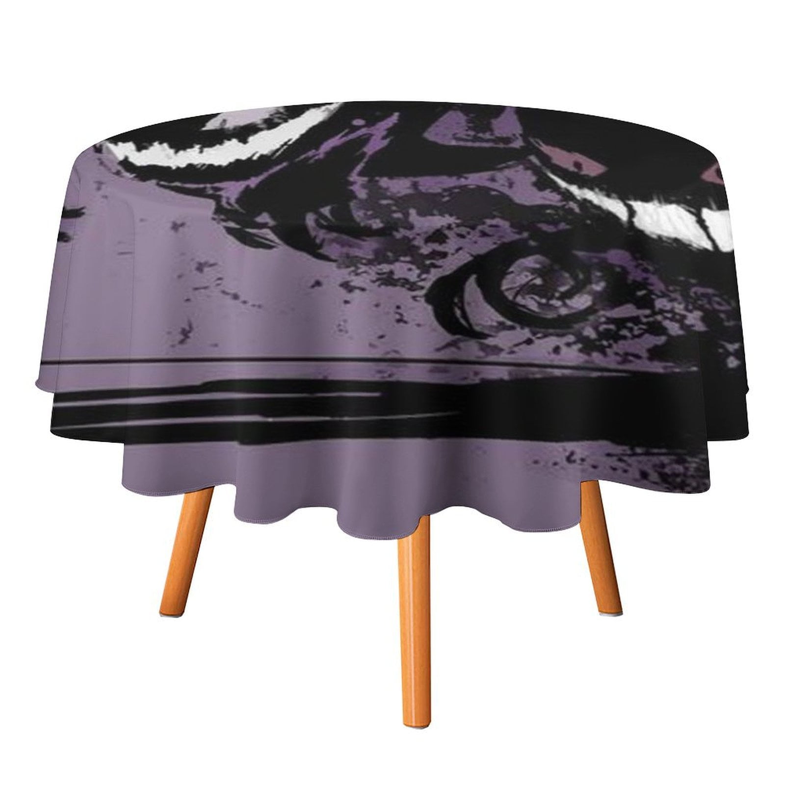 Anime Go Gengar Evolutions Table Cloth Round Tablecloth Polyester Table ...