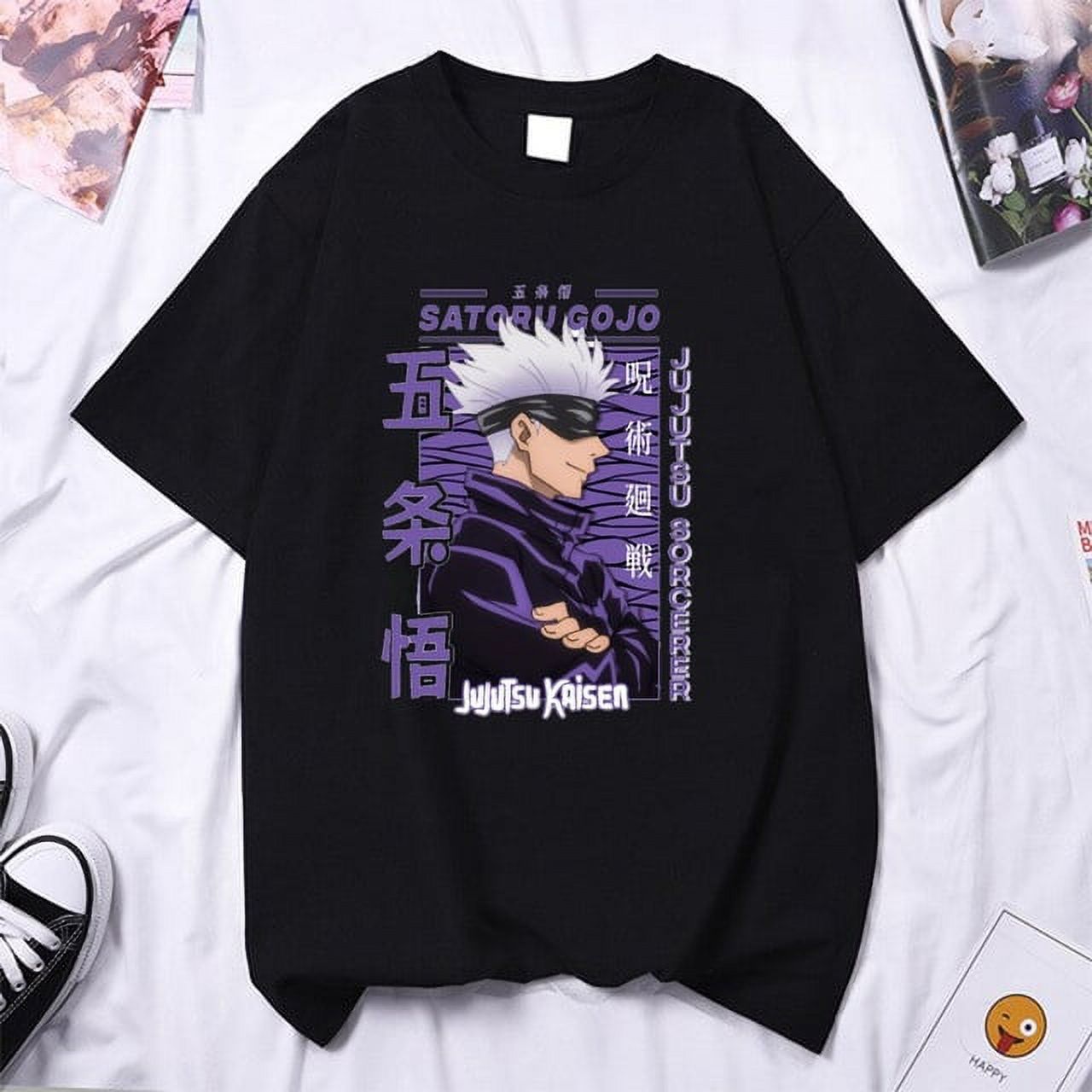 Anime Gojo Satoru High Quality Men‘s and Women‘s Round Neck Summer Y2k ...