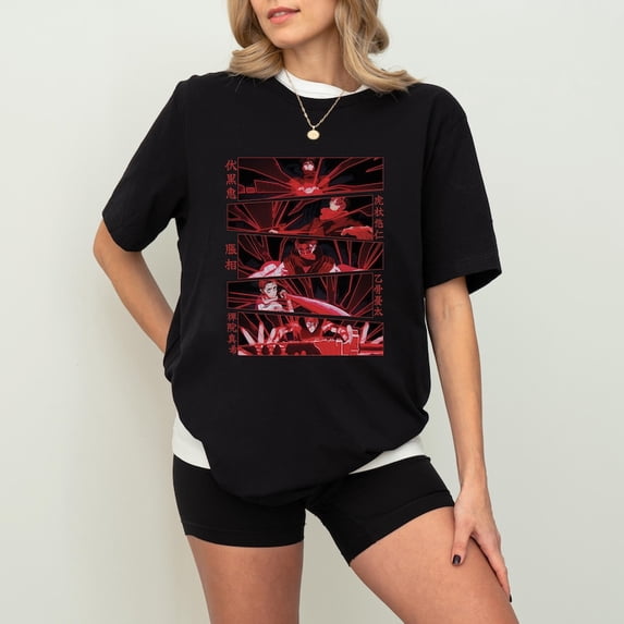 Anime Graphic Shirt Dark Jujutsu Manga Panel Art Streetwear Tee Kaisen ...