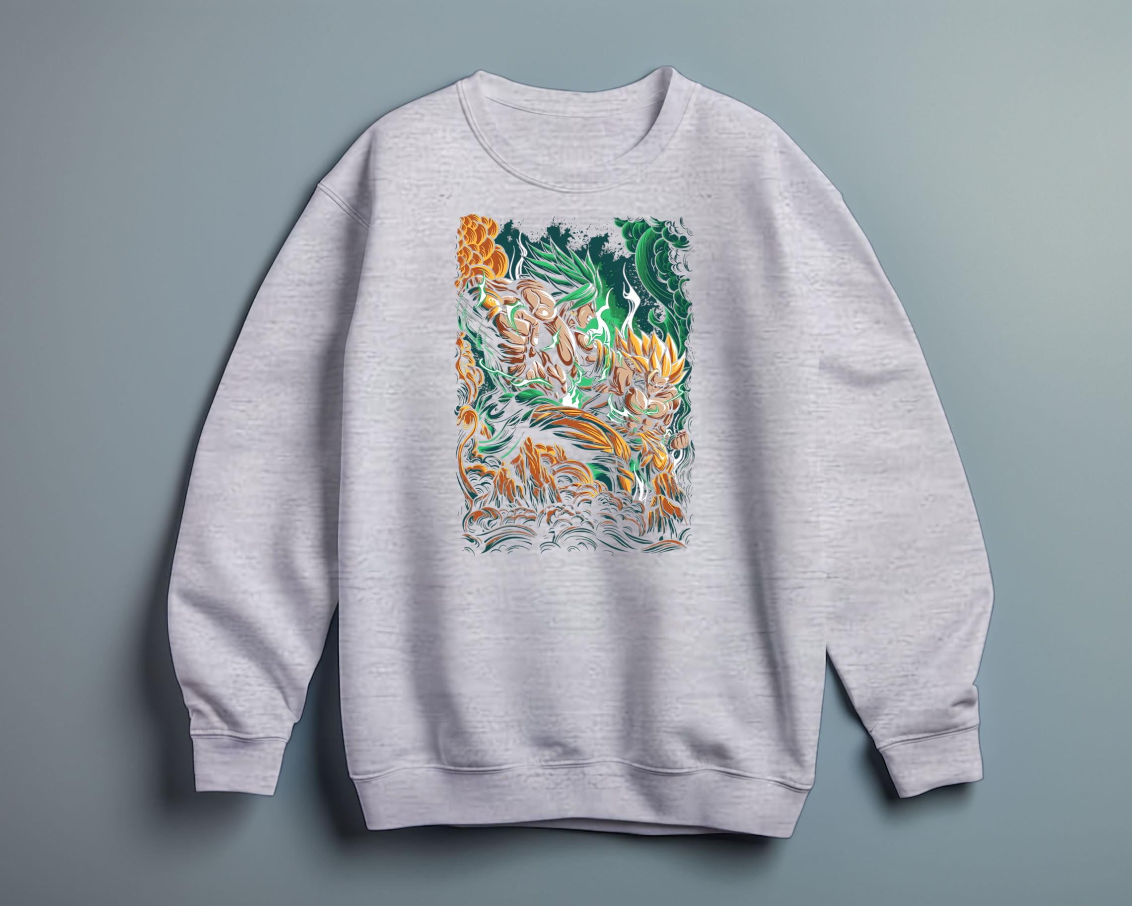 Anime Graphic Tee - Dragon Fighter Shirt - Bold Design Featuring Heroic ...