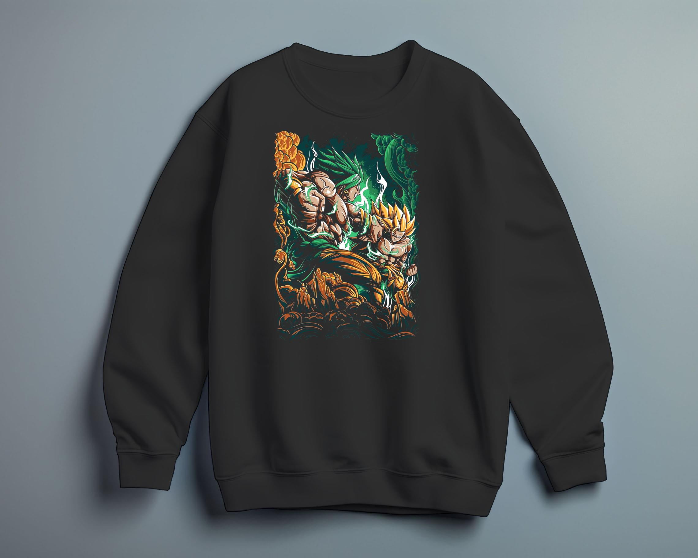 Anime Graphic Tee - Dragon Fighter Shirt - Bold Design Featuring Heroic ...