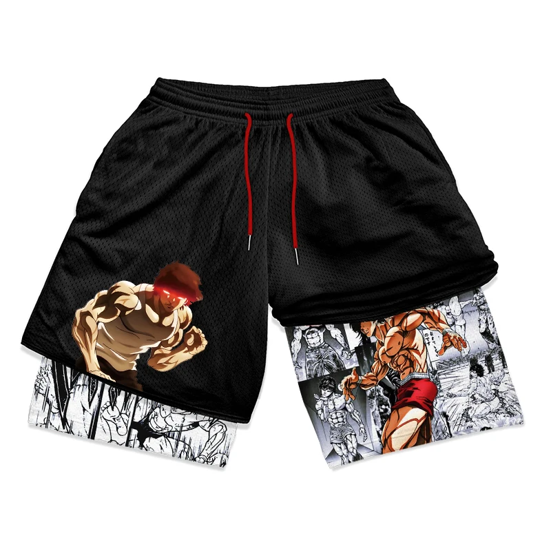 Anime Gym Workout Running Shorts for Men Summer Athletic Quick Dry 2 in ...
