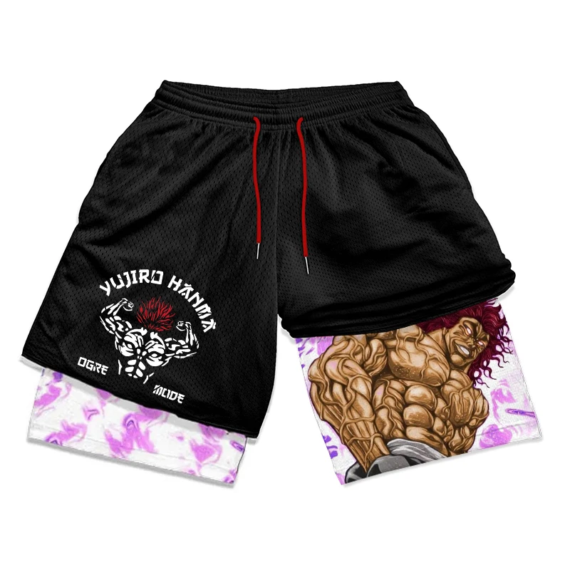 Anime Gym Workout Running Shorts for Men Summer Athletic Quick Dry 2 in ...