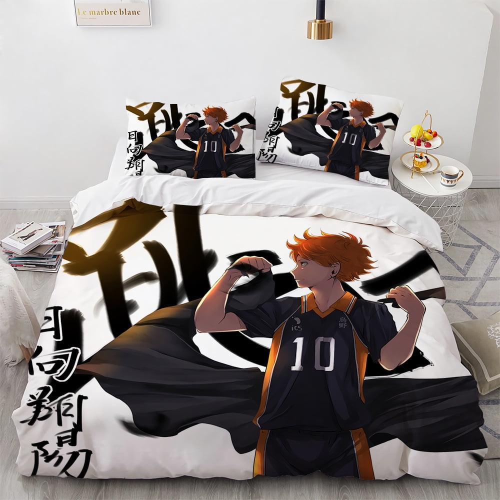 Anime Haikyuu Bedding Bed Set 3D Printed Ultra Soft Microfiber Action ...