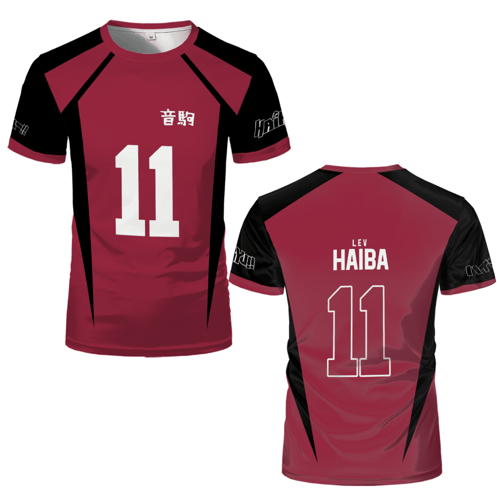 Anime Haikyuu Nekoma Jersey Uniform T-shirt Kozume Tetsurou Kuroo ...