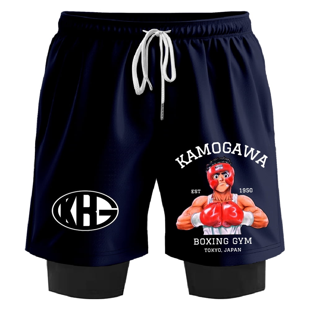 Anime Hajime No Ippo Kamogawa Boxing Gym Sweatshorts Women Men's 2 in 1 ...