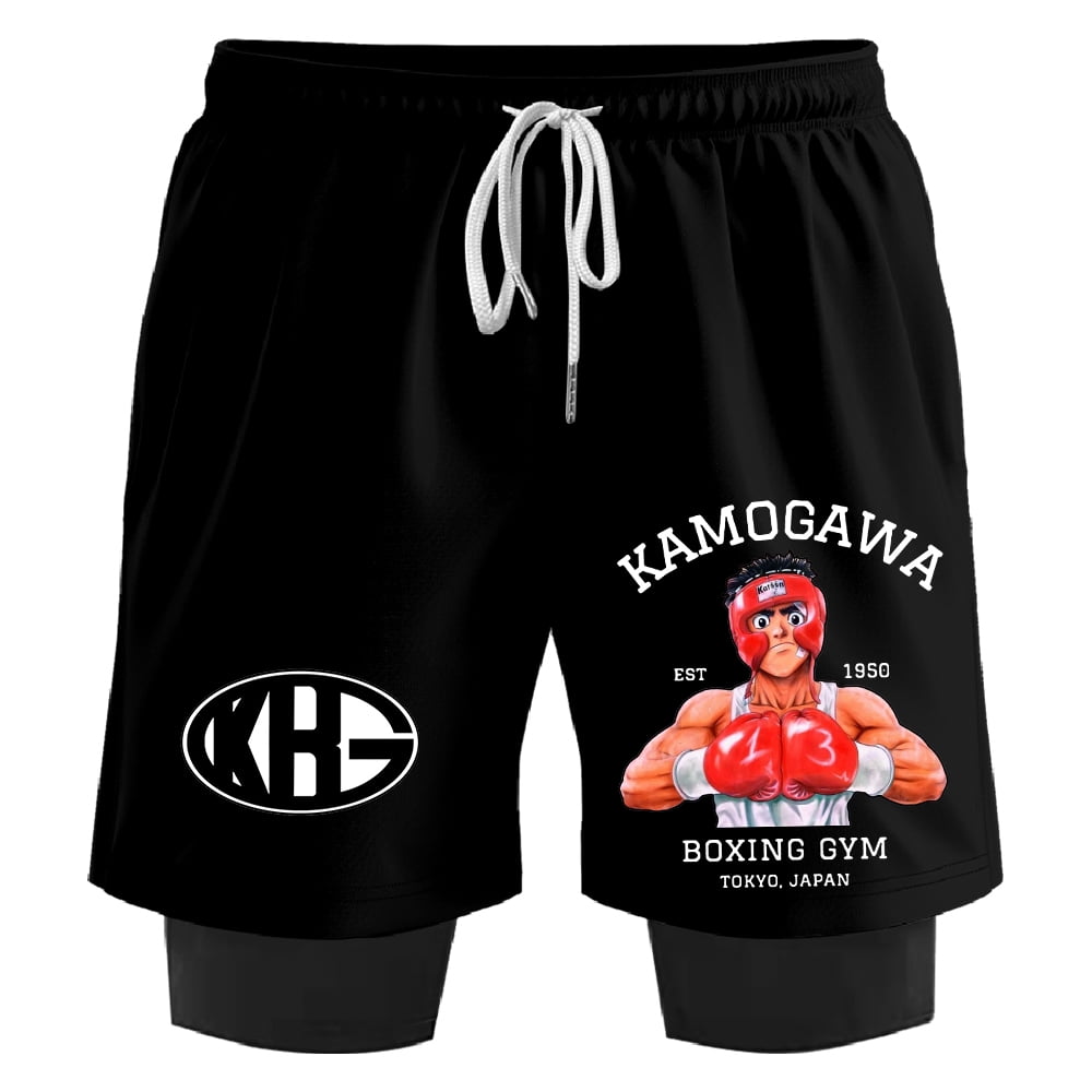 Anime Hajime No Ippo Kamogawa Boxing Gym Sweatshorts Women Men's 2 in 1 ...