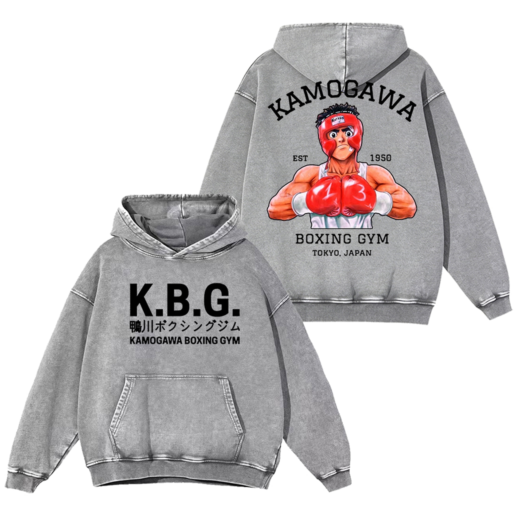Anime Hajime No Ippo Kamogawa Boxing Gym Wash Hoodie Long Sleeve Women ...