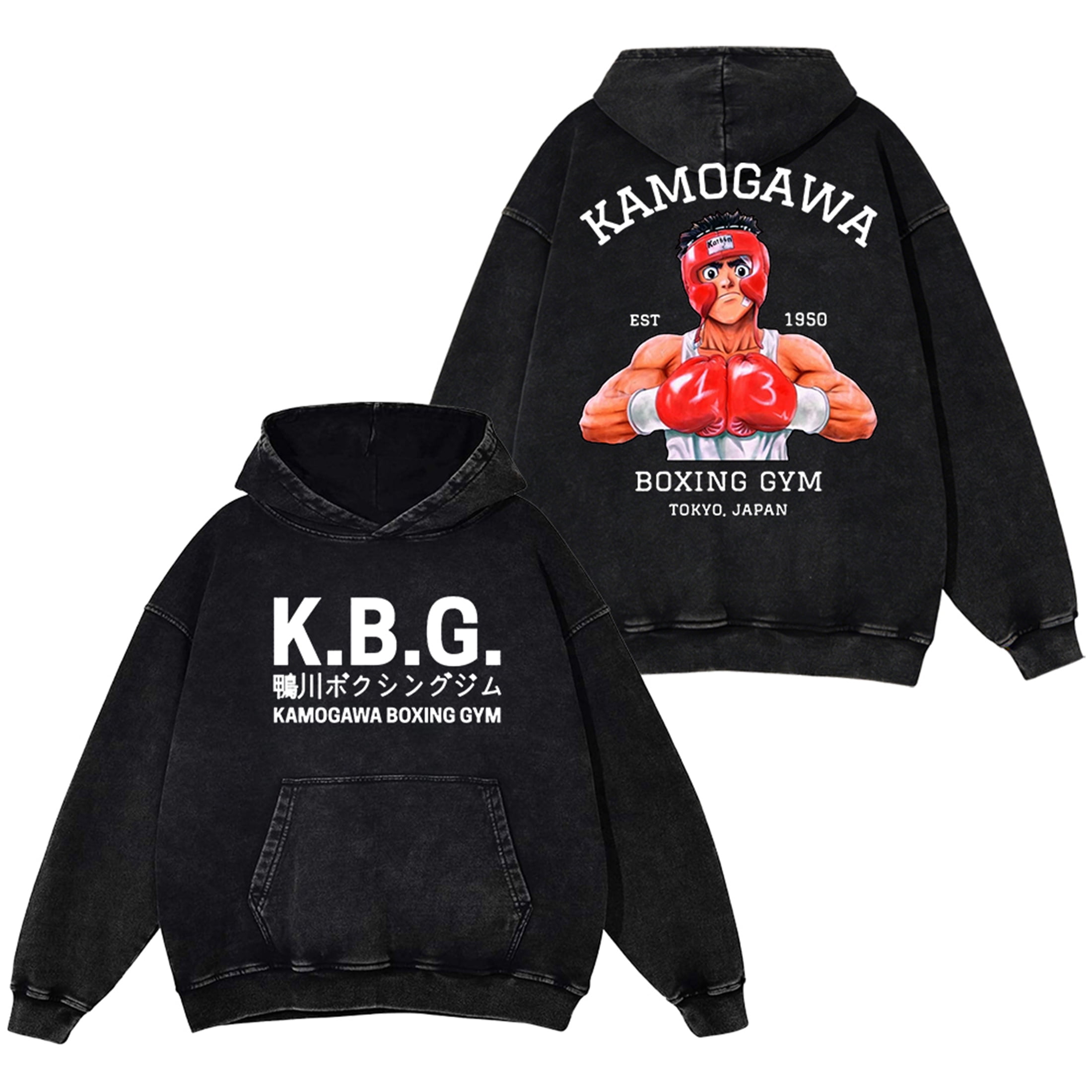 Anime Hajime No Ippo Kamogawa Boxing Gym Wash Hoodie Long Sleeve Women ...