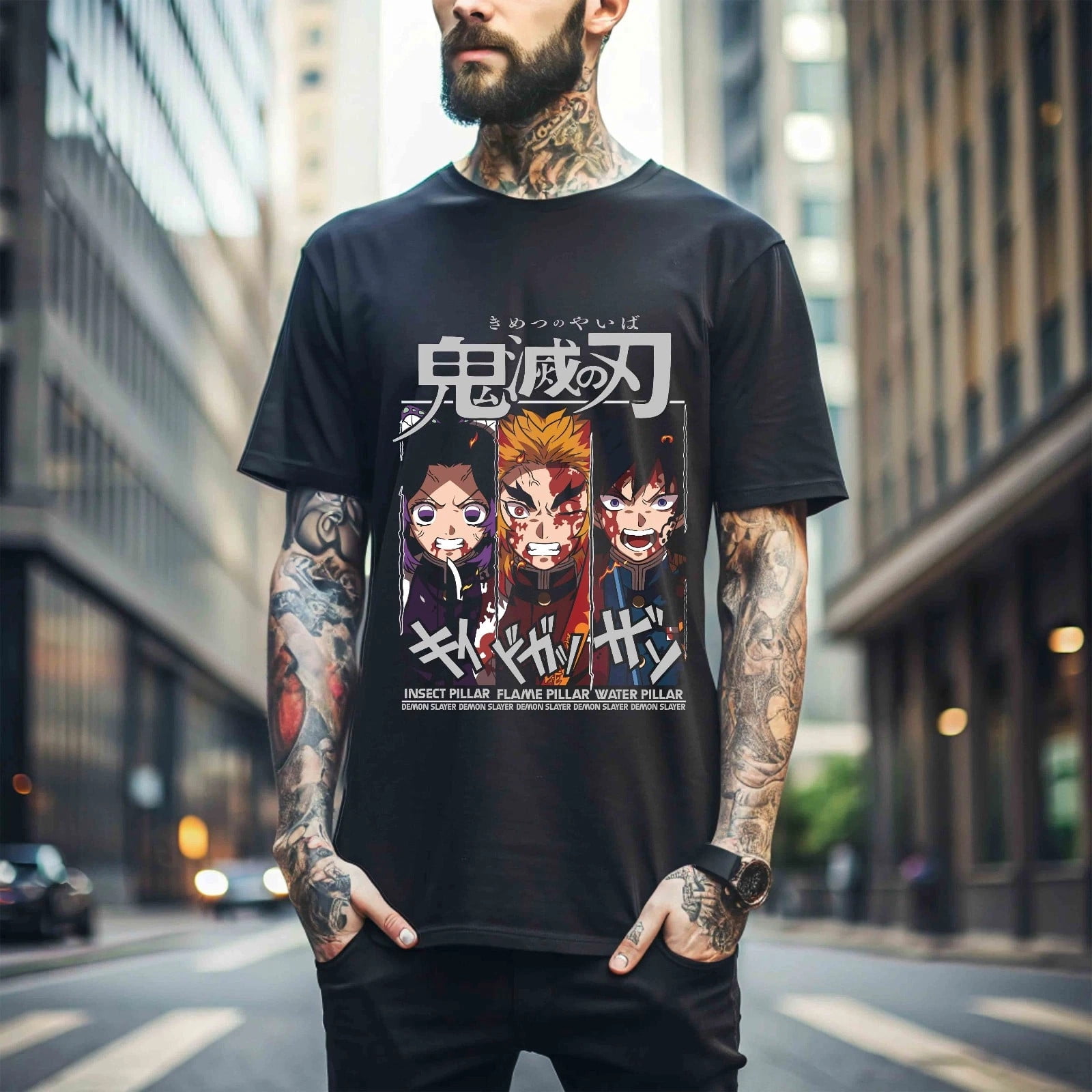 Anime Hashira Demon Slayer Kimetsu No Yaiba Tengen Sound Pillar T-shirt ...