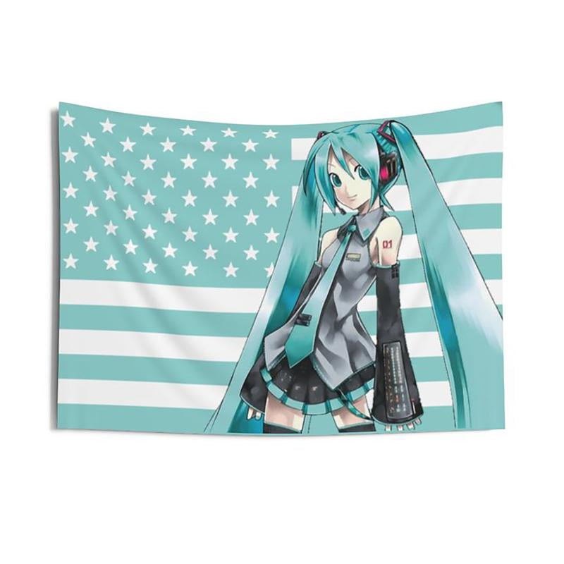 Anime Hatsune Miku 3x5Ft Flags Tapestry for Wall Hanging College Dorm ...