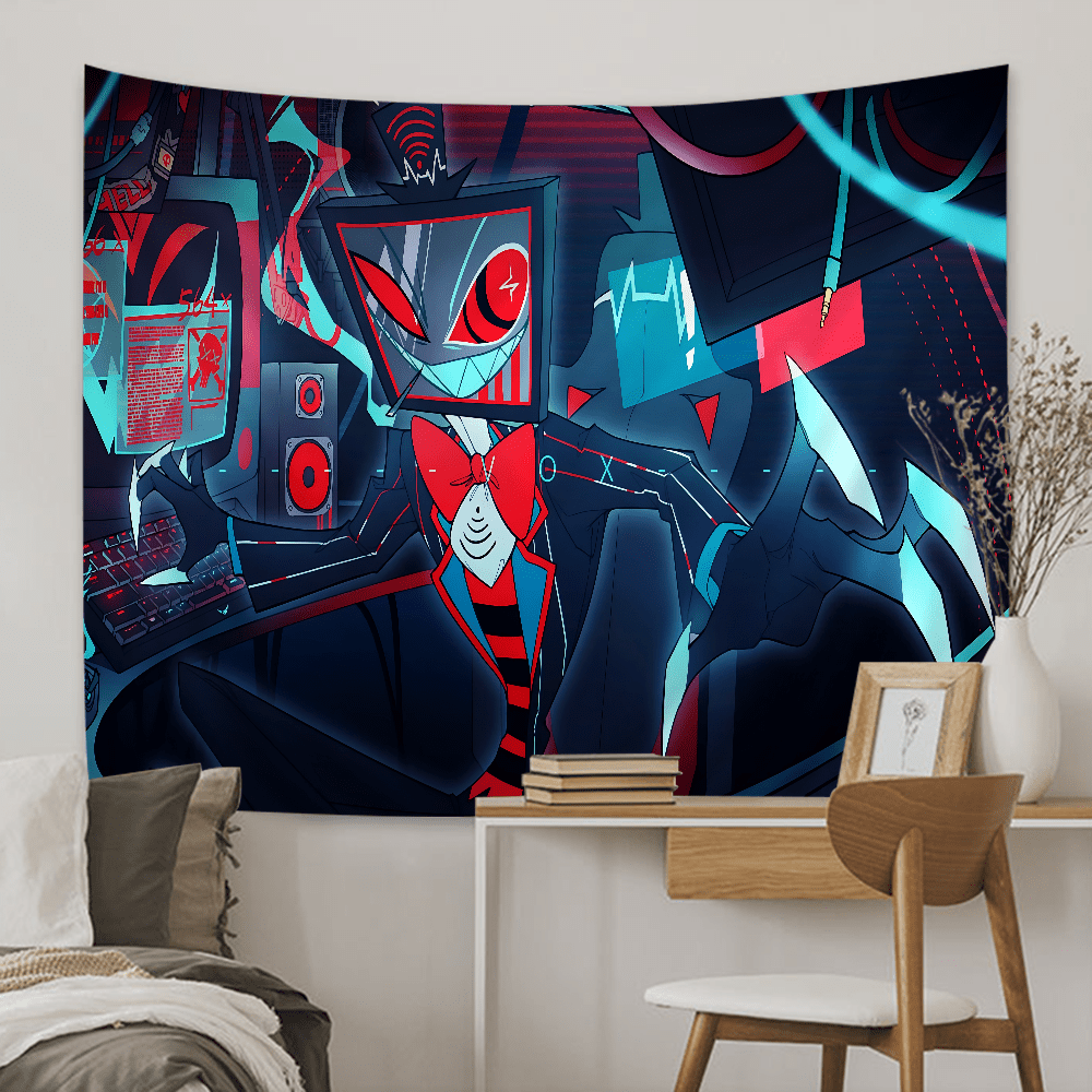 Anime HazbinS Hotel Party Vinyl Backdrops Background Wall Cloth Shower ...