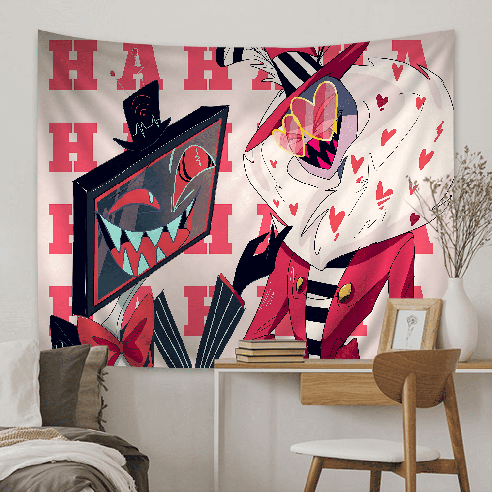 Anime HazbinS Hotel Party Vinyl Backdrops Background Wall Cloth Shower ...