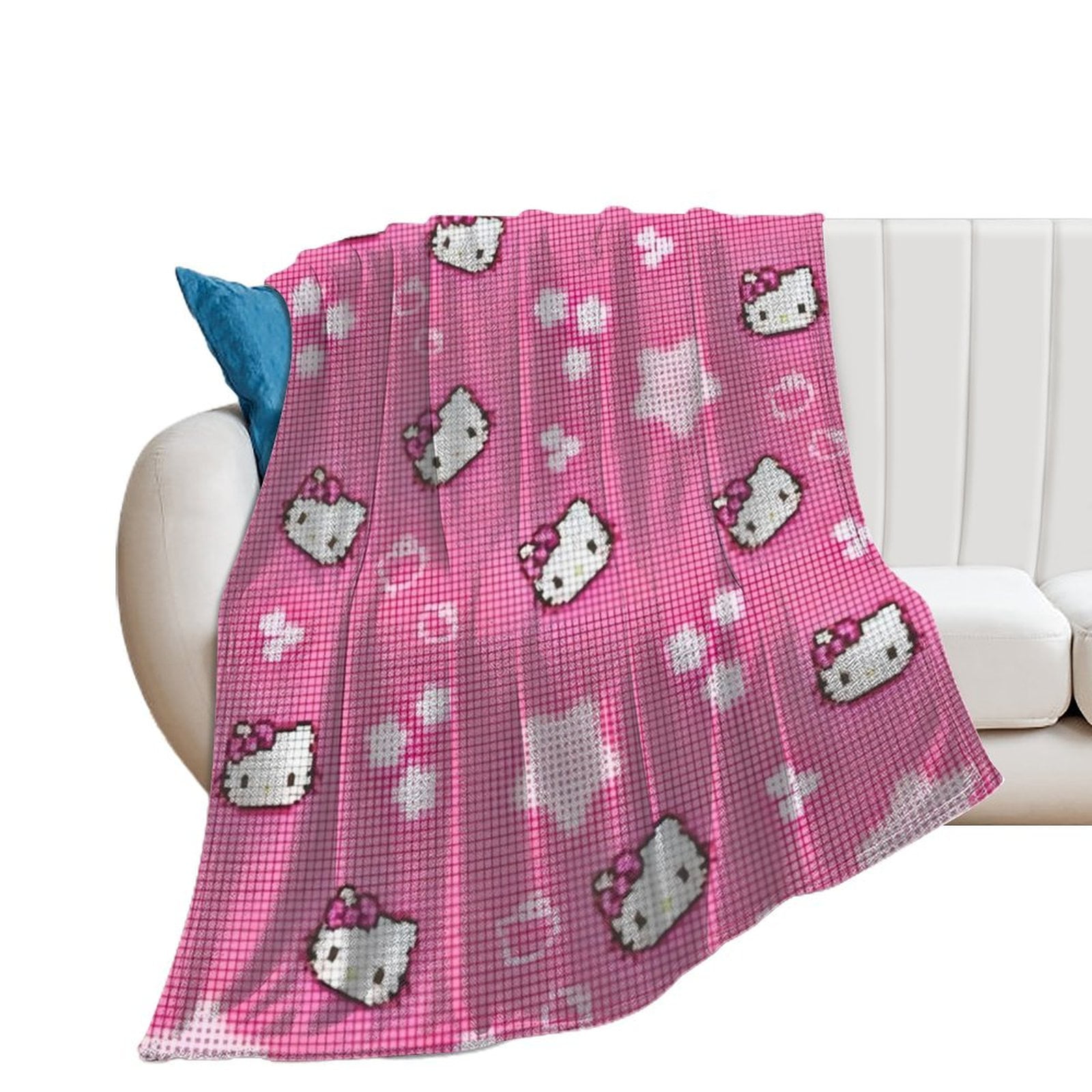 Anime Hello Kitty Blanket Flannel Throw Cartoon Soft Plush Merry ...