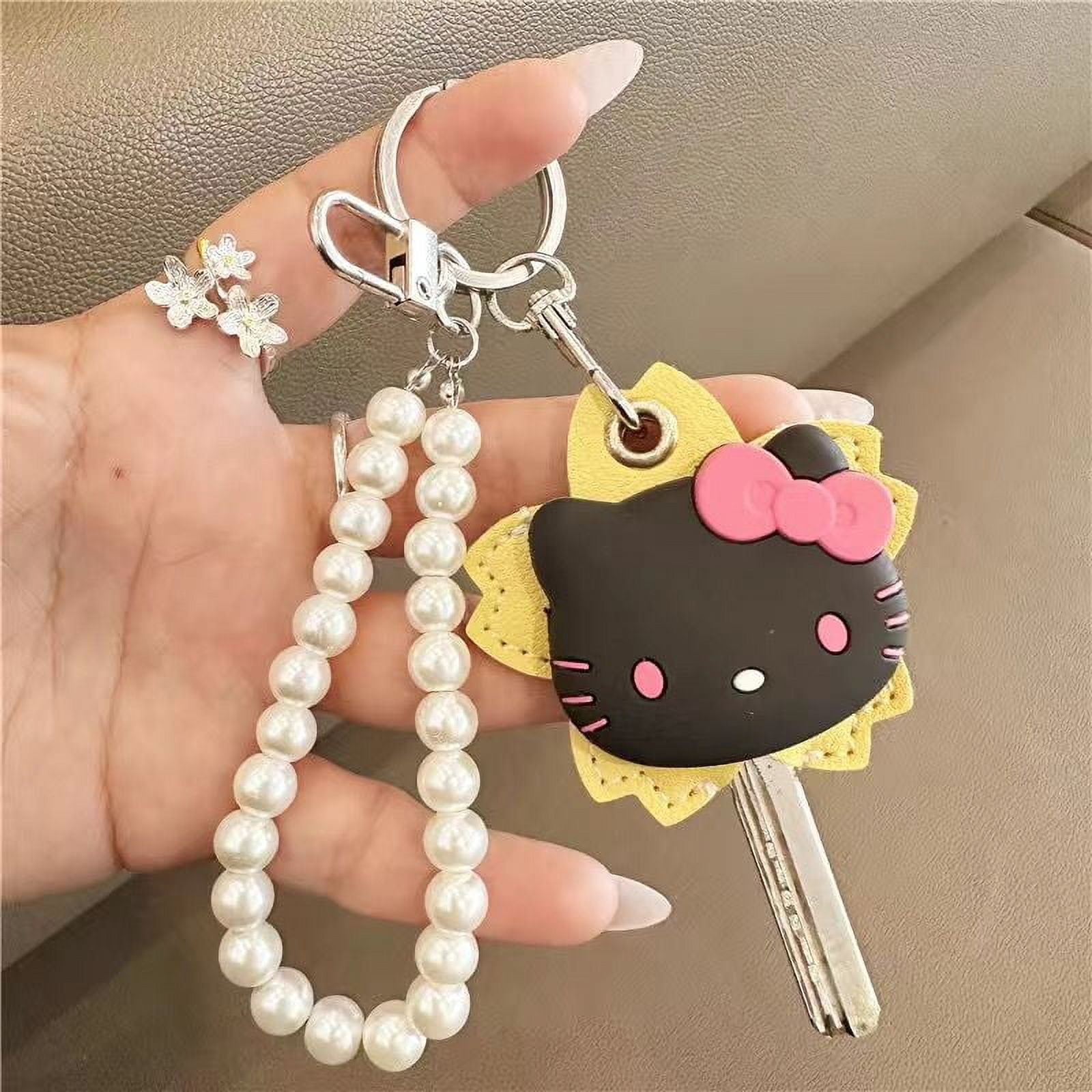 Anime Hello Kitty Cartoon Cute Card Holder Mini Keychain Access Control ...