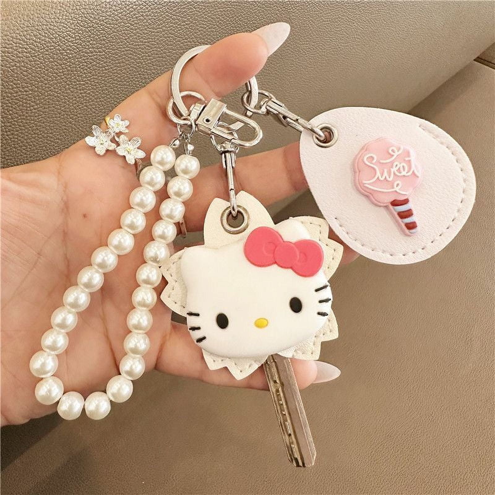 Anime Hello Kitty Cartoon Cute Card Holder Mini Keychain Access Control ...