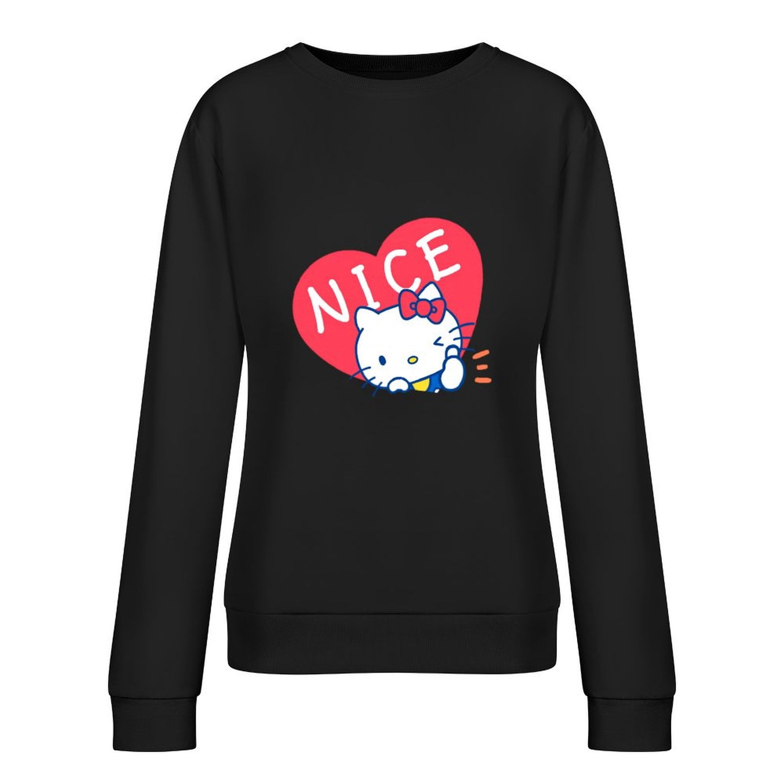 Anime Hello Kitty Hoodie Cartoon Unisex Hoodie Pullover Sweatshirt With ...
