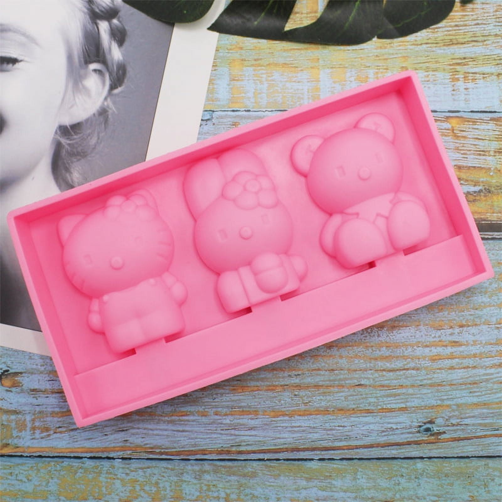 Anime Hello Kitty Ice Cream Silicone Mold Kawai Sanrio Cake Chocolate ...