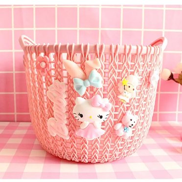 Anime Hello Kitty Kawaii Rattan Weaving Creativity Cartoon Wardrobe ...