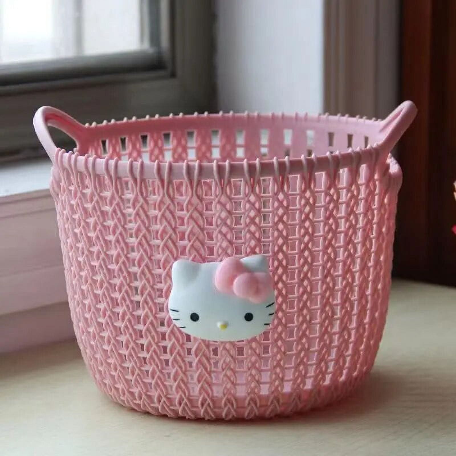 Anime Hello Kitty Kawaii Rattan Weaving Creativity Cartoon Wardrobe ...
