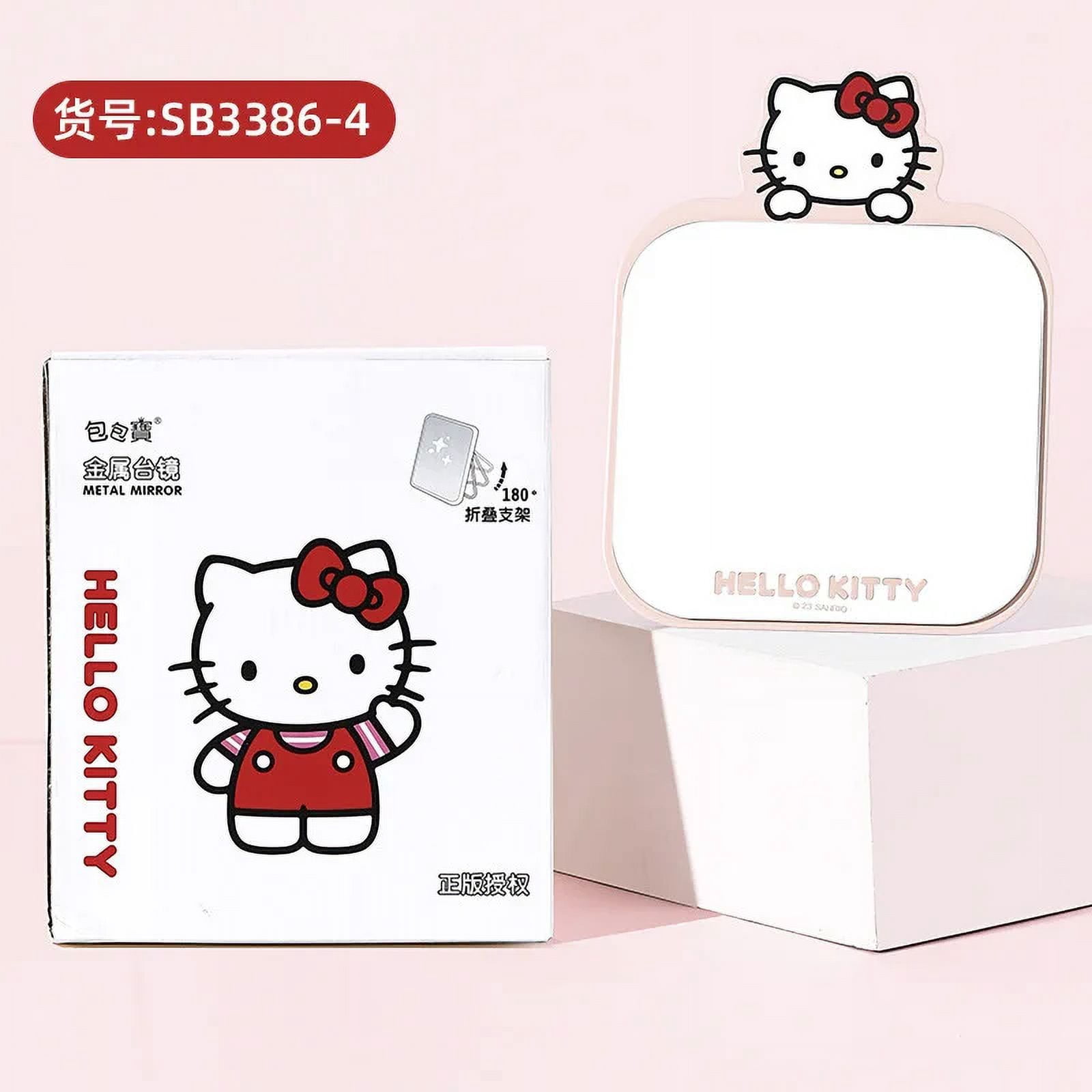 Anime Hello Kitty Sanrio Kuromi Cosmetic Mirror Makeup Desktop One-way ...