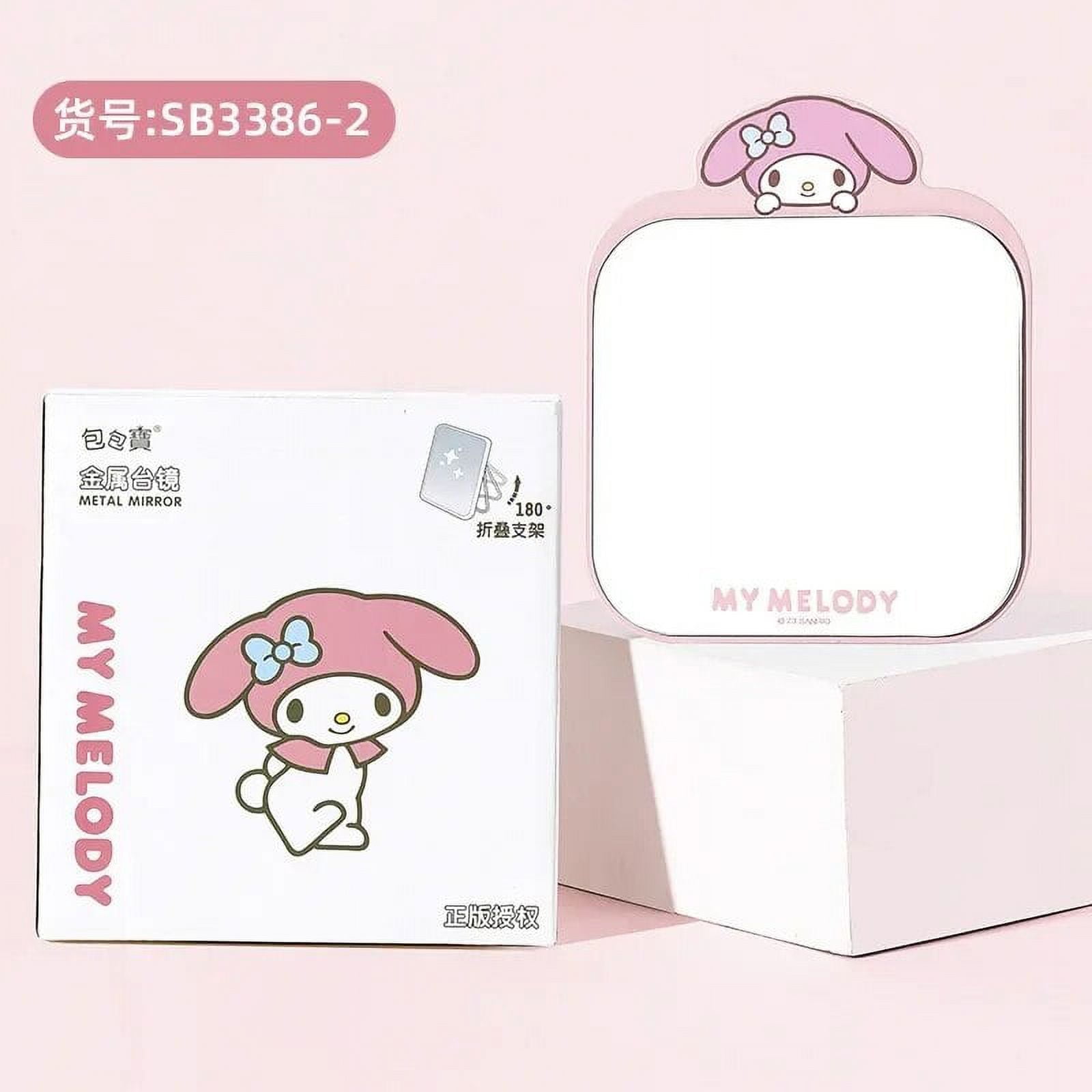 Anime Hello Kitty Sanrio Kuromi Cosmetic Mirror Makeup Desktop One-way ...