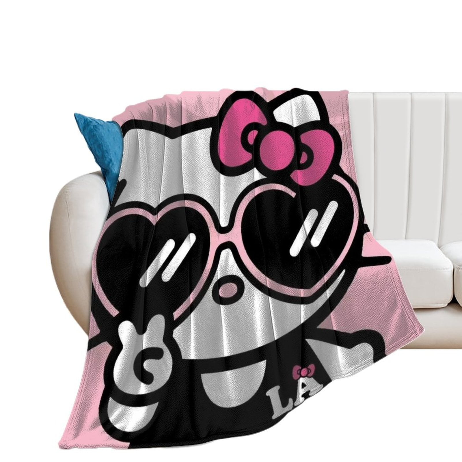 Anime Hello Kitty Throw Blanket Pink Blanket Soft Flannel Throws for ...