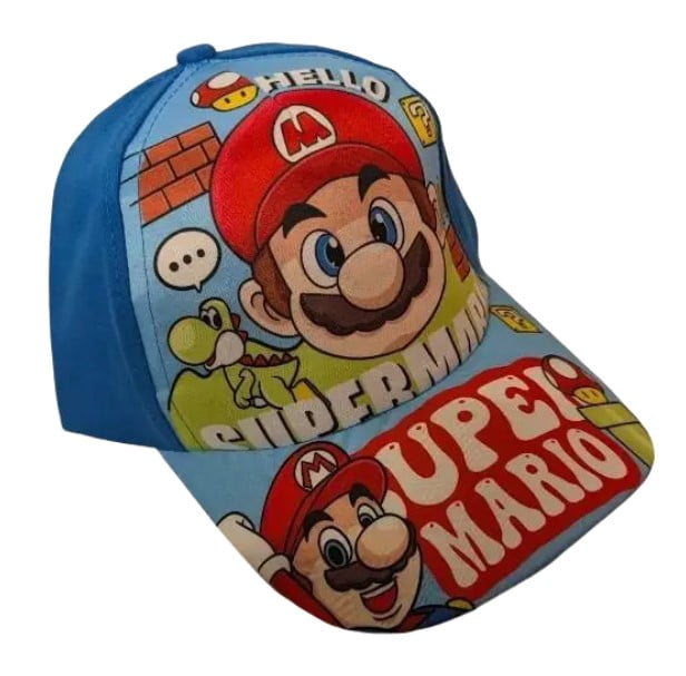 Anime Hello Super Mario Baseball Cap Hat universal fit for Kids/Boy ...