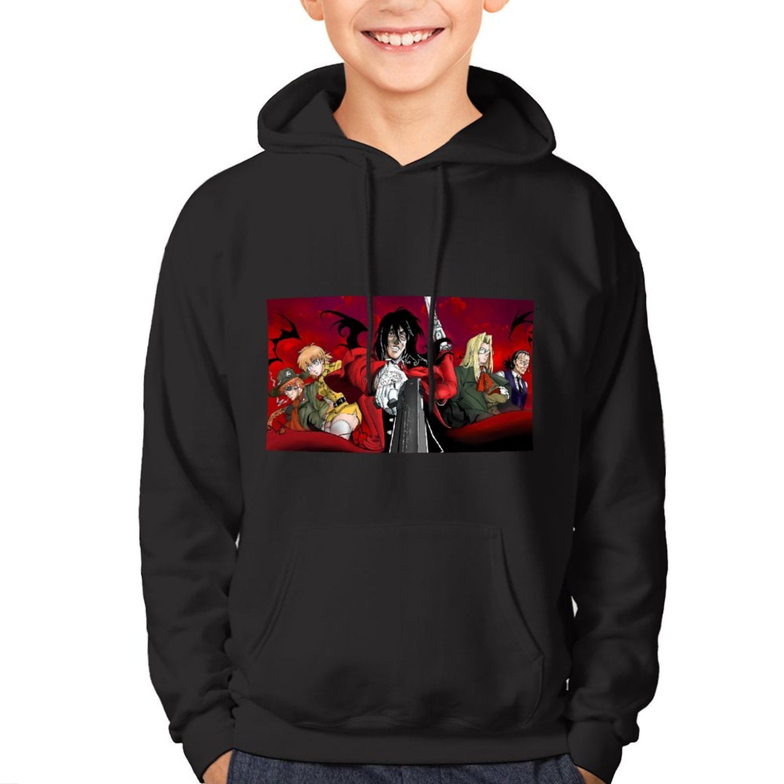 Anime Hellsing Black Kids' Hoodie 3d Print Sweatshirt Soft Pullover ...
