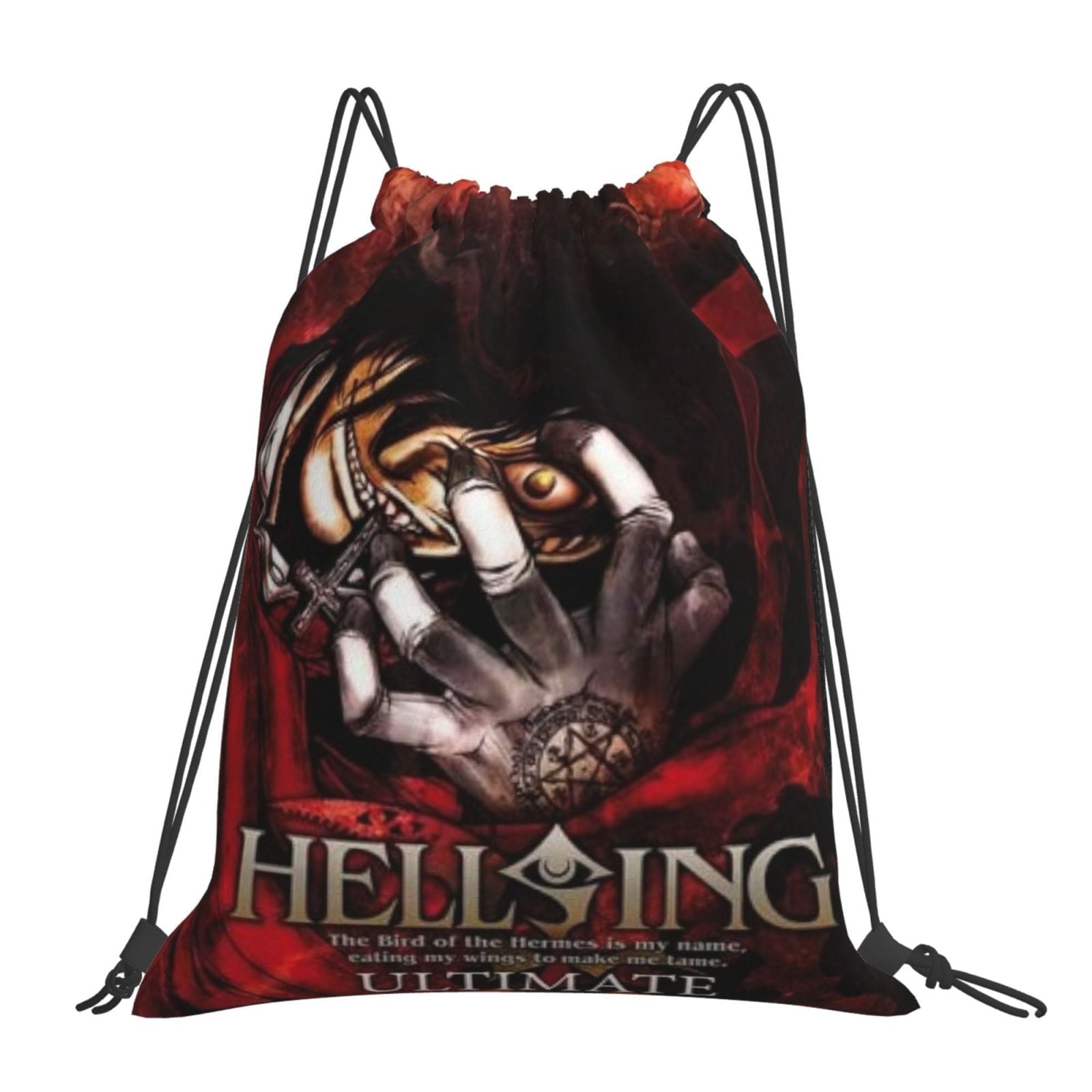 Anime Hellsing Drawstring Backpack Sport Gym Bag For Yoga Swimming ...