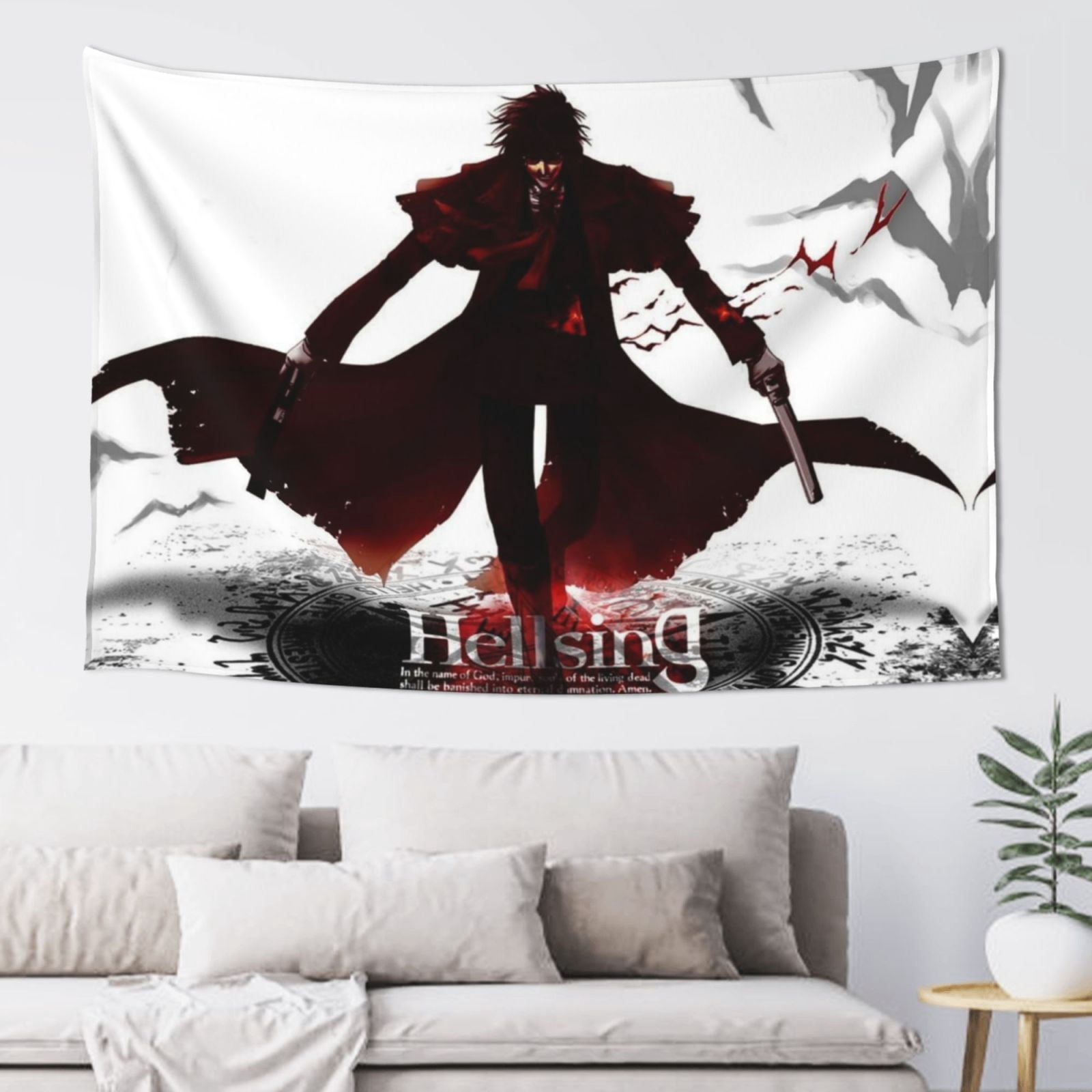 Anime Hellsing Tapestry Wall Hanging Home Decoration Wall Blanket ...