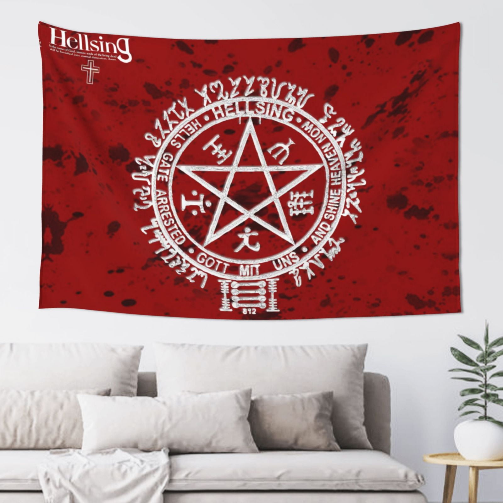 Anime Hellsing Tapestry Wall Hanging Home Decoration Wall Blanket ...