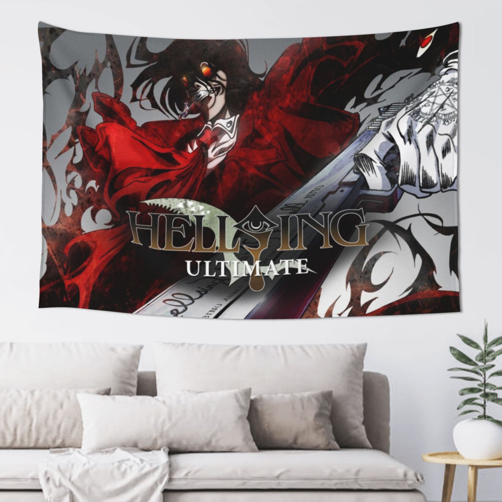 Anime Hellsing Tapestry Wall Hanging Home Decoration Wall Blanket ...