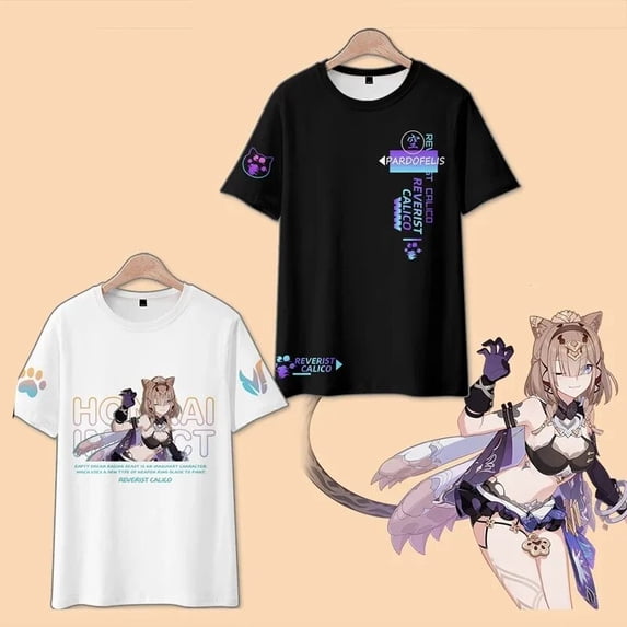 Anime Honkai Impact 3 Pardofelis 3D Print T Shirt Women Men Summer ...